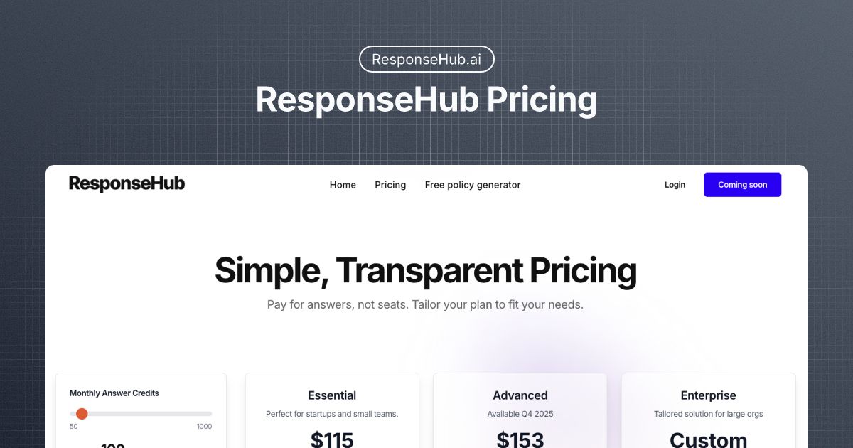 Pricing - ResponseHub